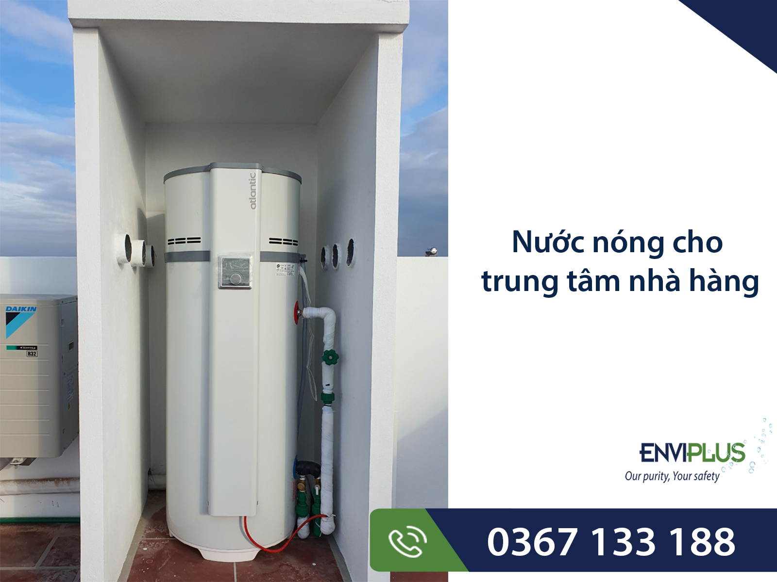 Hệ thống nước nóng trung tâm Heat pump Atlantic Explorer 270L ...